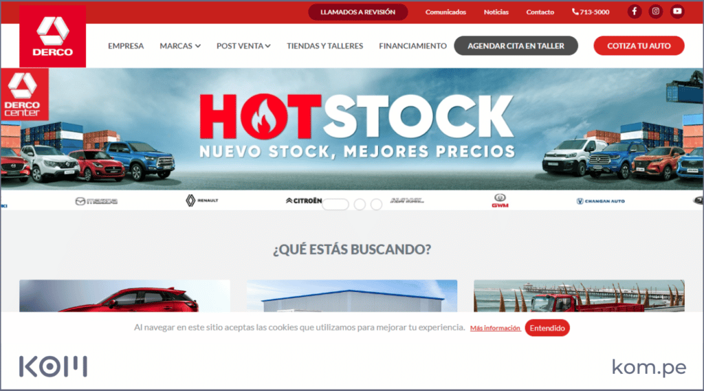 Las mejores páginas web de concesionarios de autos en Perú en el 2025