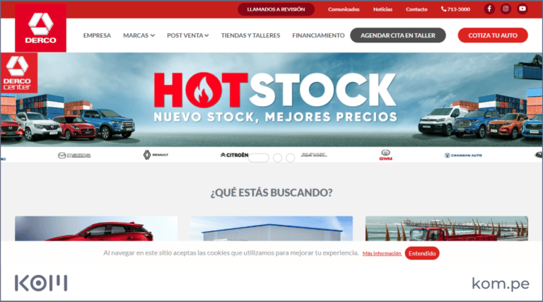 Las mejores páginas web de concesionarios de autos en Perú en el 2025