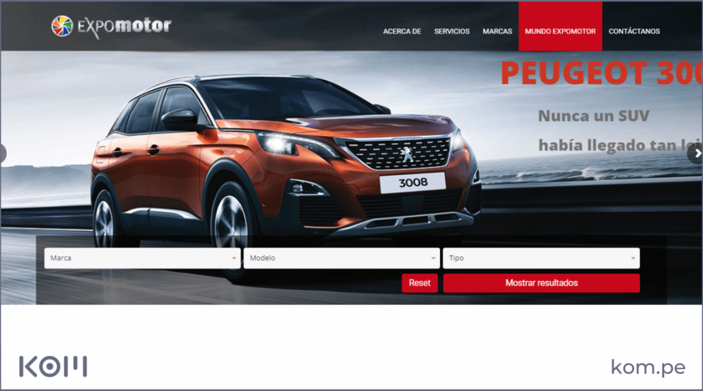 Las mejores páginas web de concesionarios de autos en Perú en el 2025