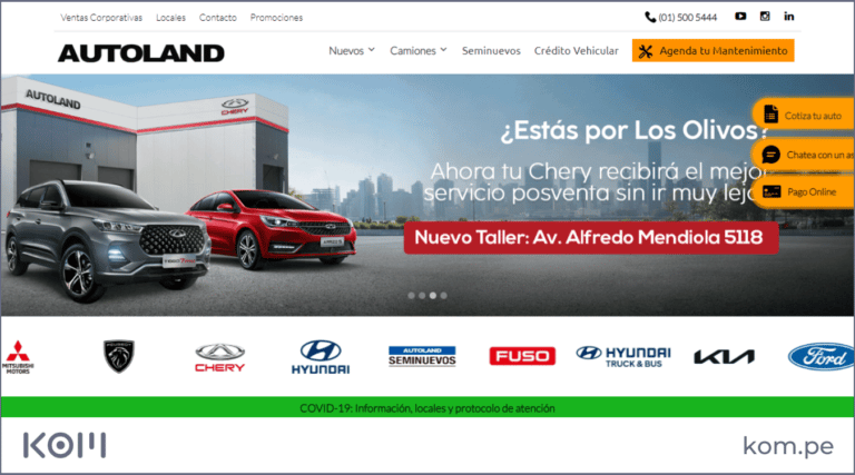 Las mejores páginas web de concesionarios de autos en Perú en el 2025