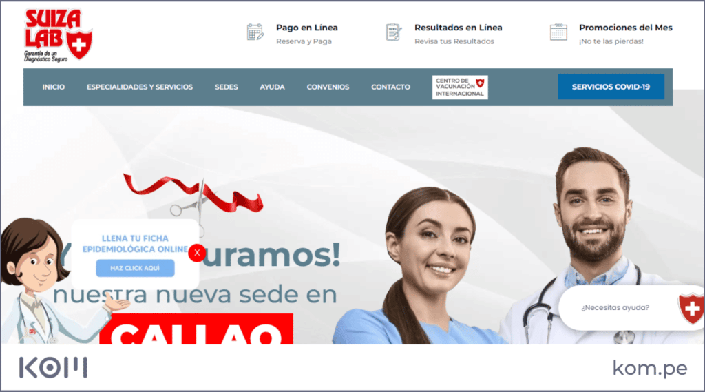 Las mejores páginas web de laboratorios clínicos en Perú en el 2025