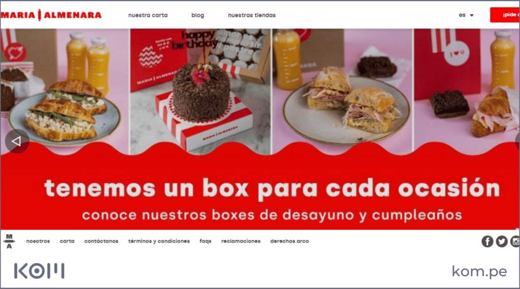 Las mejores páginas web de pastelerías y/o panaderías en Perú en el 2025